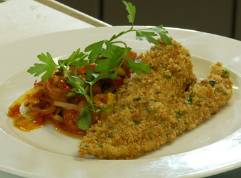 File de cod cu legume mediteraneene